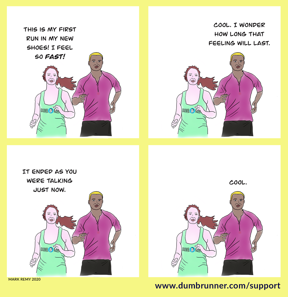 Dumb Runner Illustrated #3: 'New Shoes' — Mark Remy's DumbRunner.com