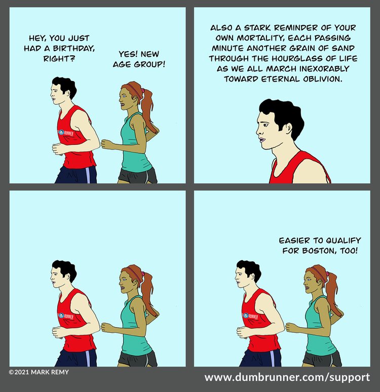 Dumb Runner Illustrated #27: 'Birthday' — Mark Remy's DumbRunner.com