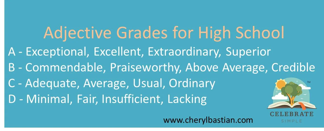 Grades...In High School — Celebrate Simple