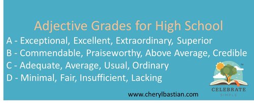 Grades...In High School — Celebrate Simple