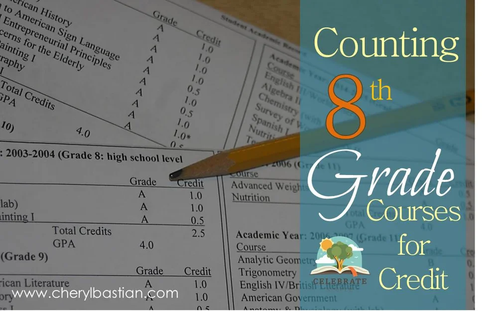 Transcript Matters: Courses Taken in Eighth Grade — Celebrate Simple