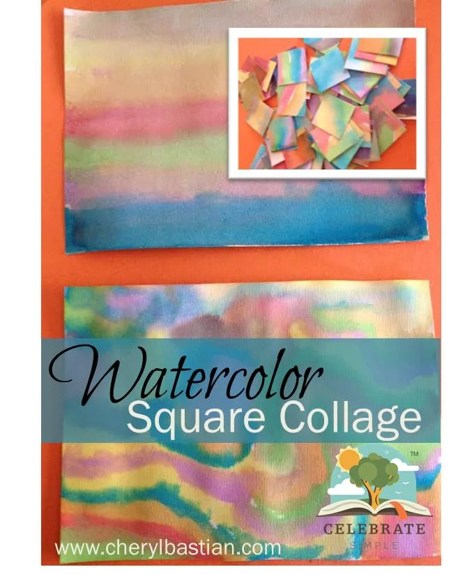 Math Meets Art: Watercolor Square Collage — Celebrate Simple