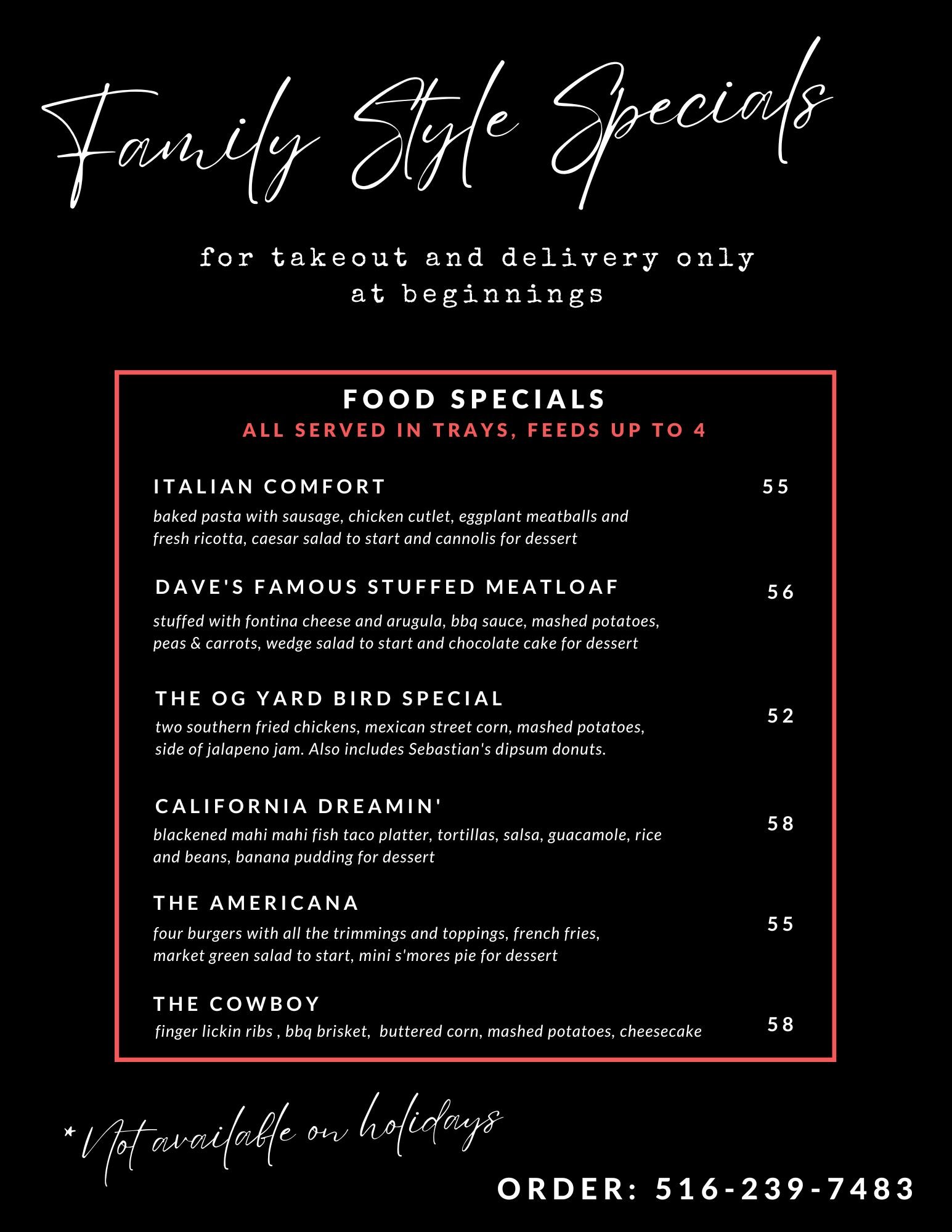 Daily Menu — beginnings