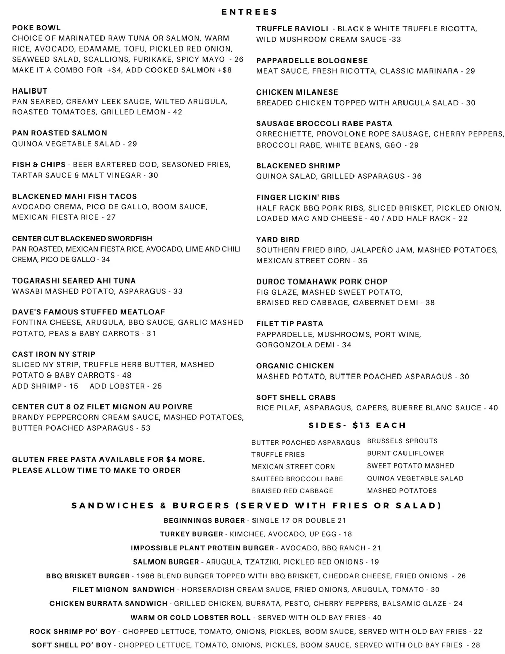 Daily Menu — beginnings