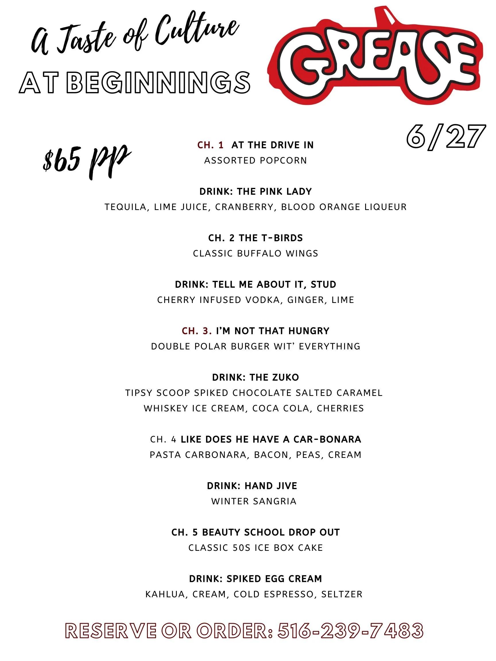 Grease Food Menu at Justin Salgado blog