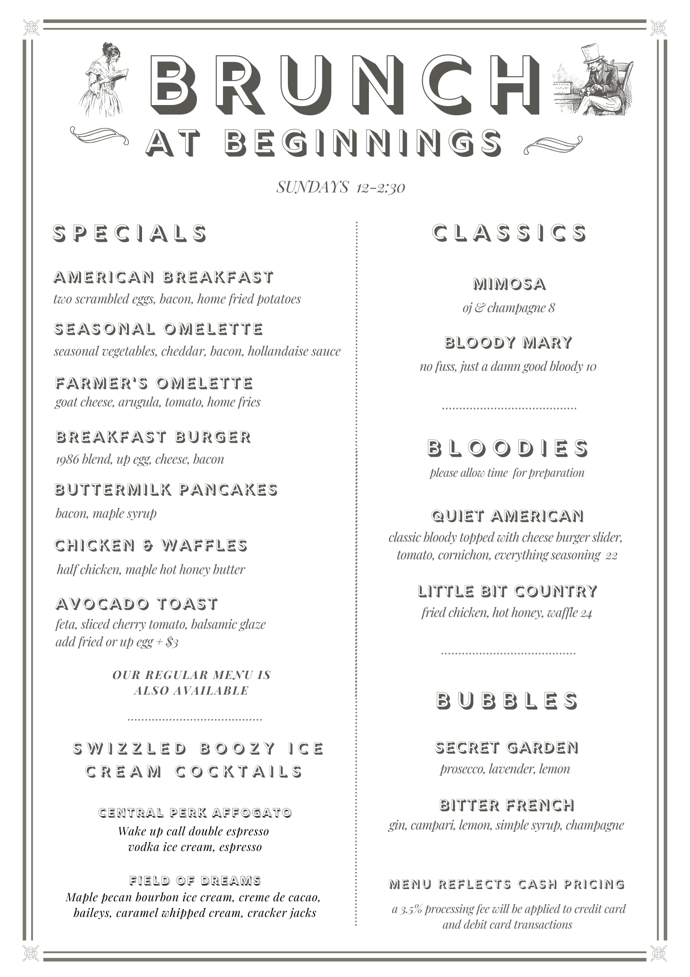 Daily Menus — beginnings