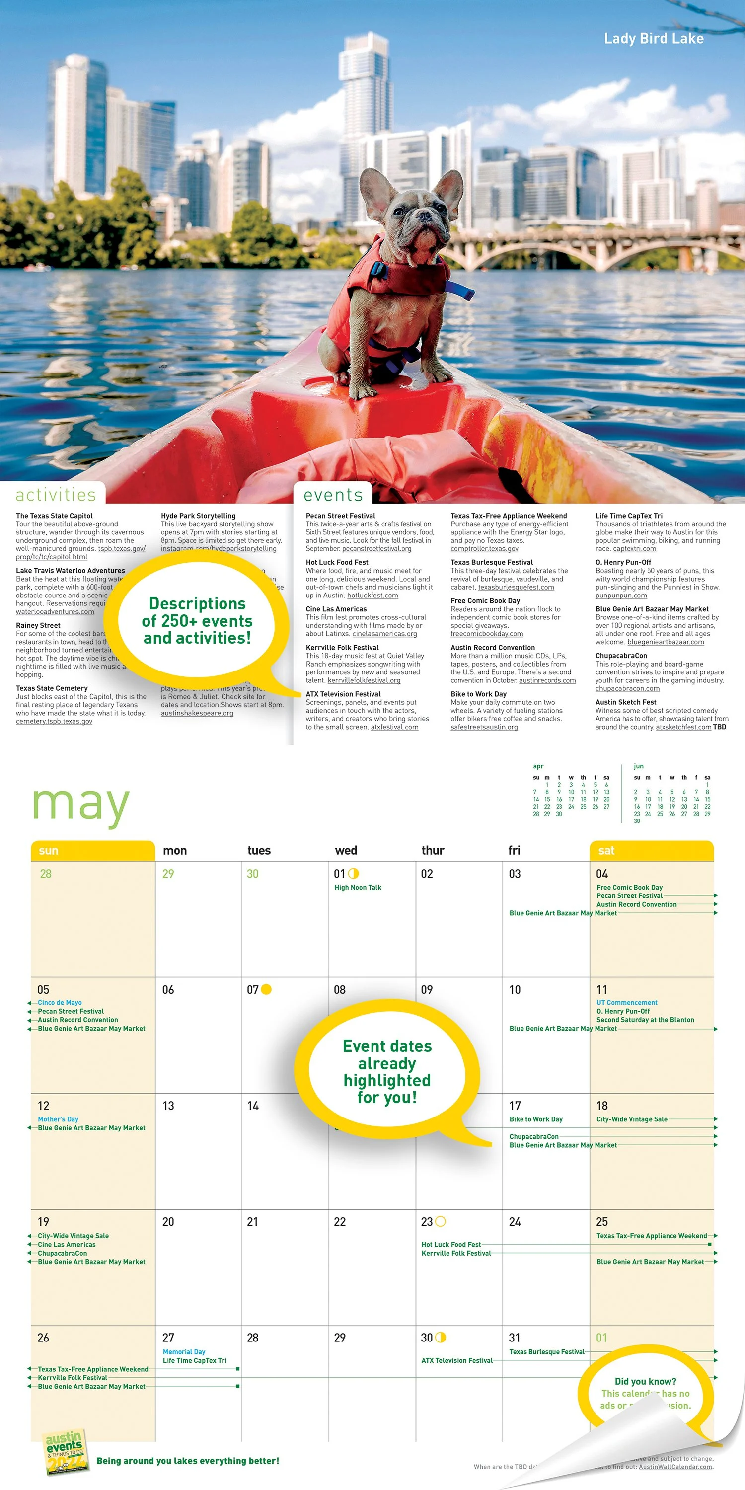 Austin Events Wall Calendar 2024