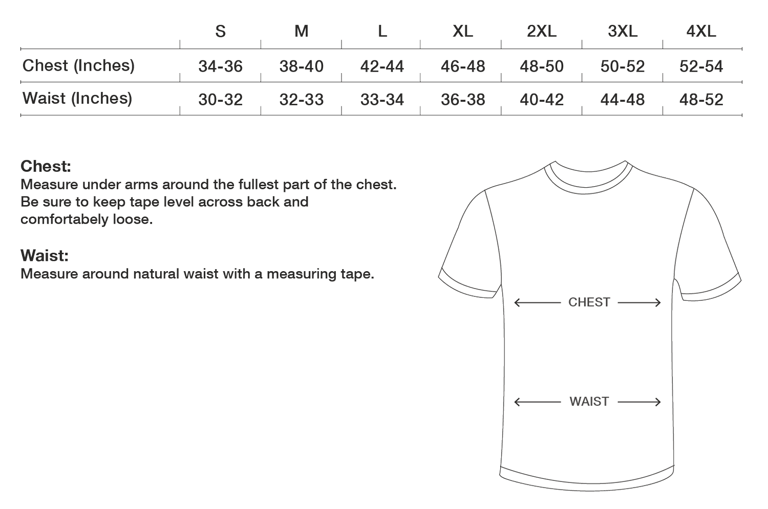 Size Chart — Waiting in Heels