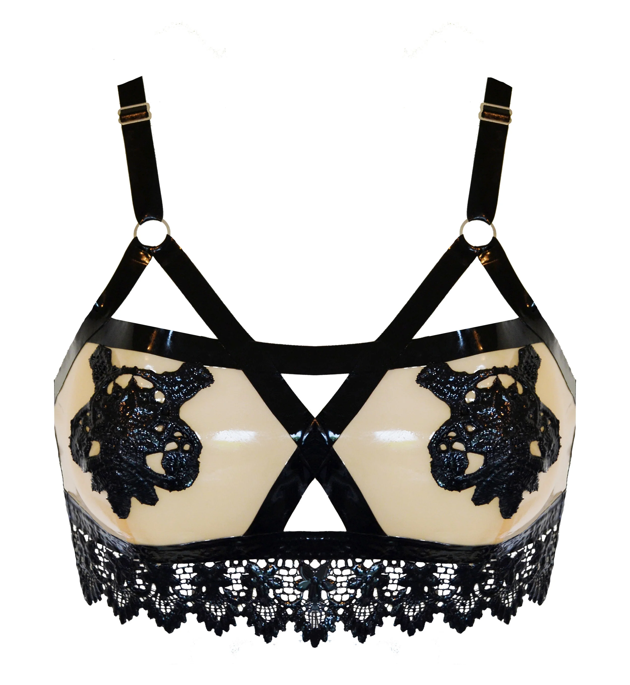 Maia Quarter Cup Bra Black — Elissa Poppy