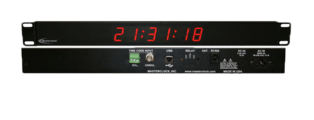 TCDS Series Time Code Digital Clocks - 1-inch (2.5 cm) — Masterclock, Inc. TCDS Series Time Code Digital Clocks - 1-inch (2.5 cm) — Masterclock, Inc.