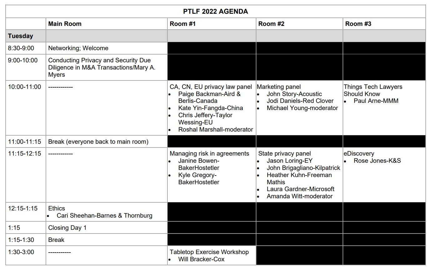 2023 PTLF Info — Georgia Bar Privacy & Technology Law Section