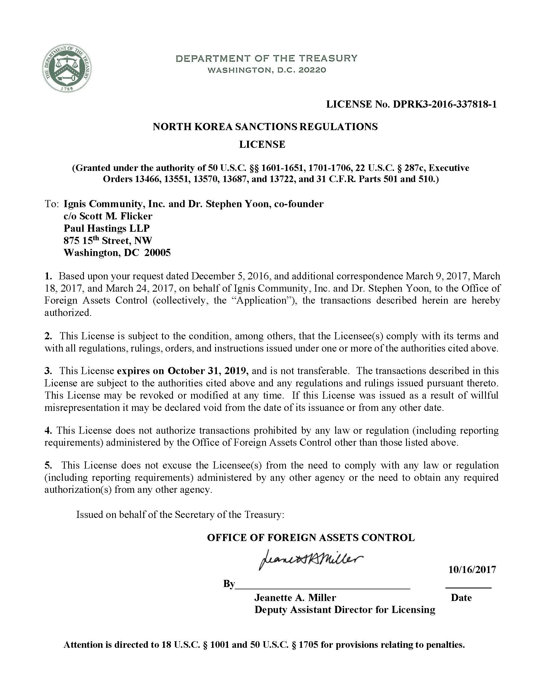 Compliance — IGNIS Community