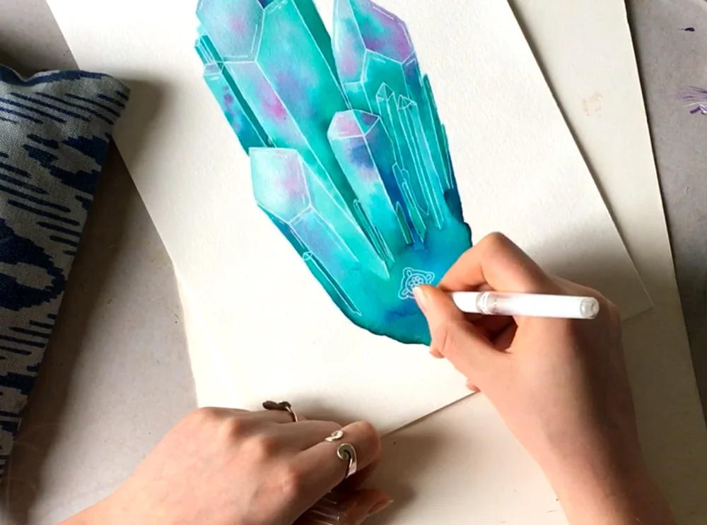 Crystal Cluster Painting