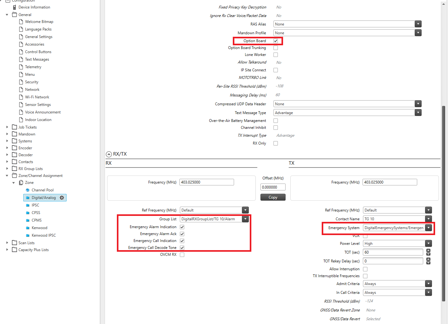 CPS configuration (field radios connected to a water sensor) — Datamatik SCADA