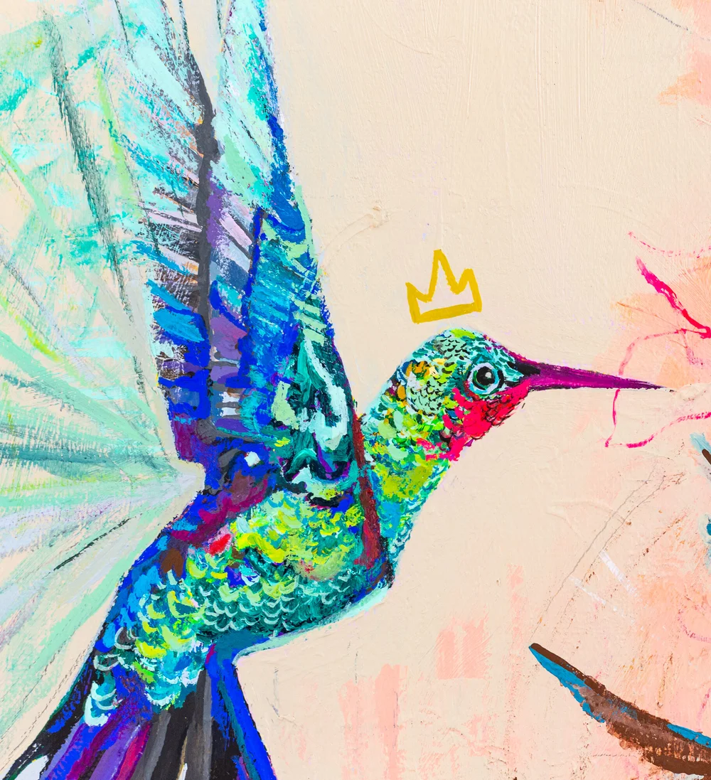 Colorful Hummingbirds Paintings