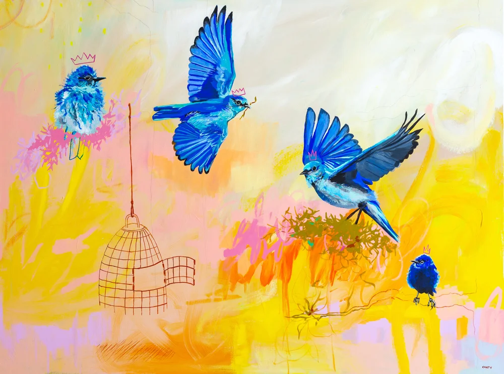 Abstract Bird Drawings