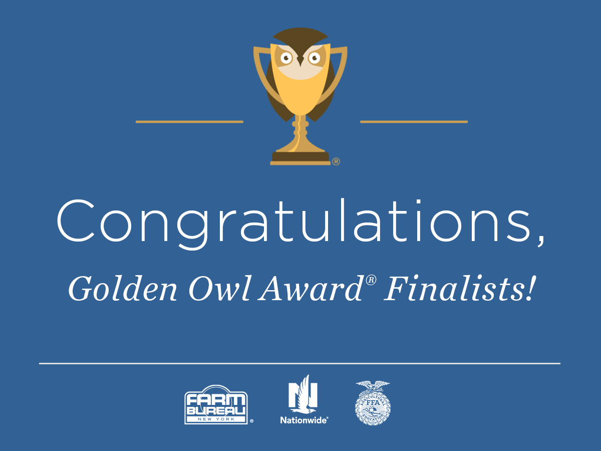NY FFA Golden Owl Award Finalists — NY Agricultural Education