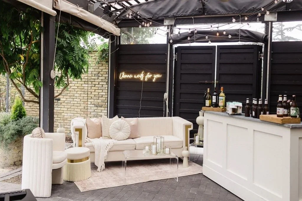Lounge Package Options — Chippy White Table