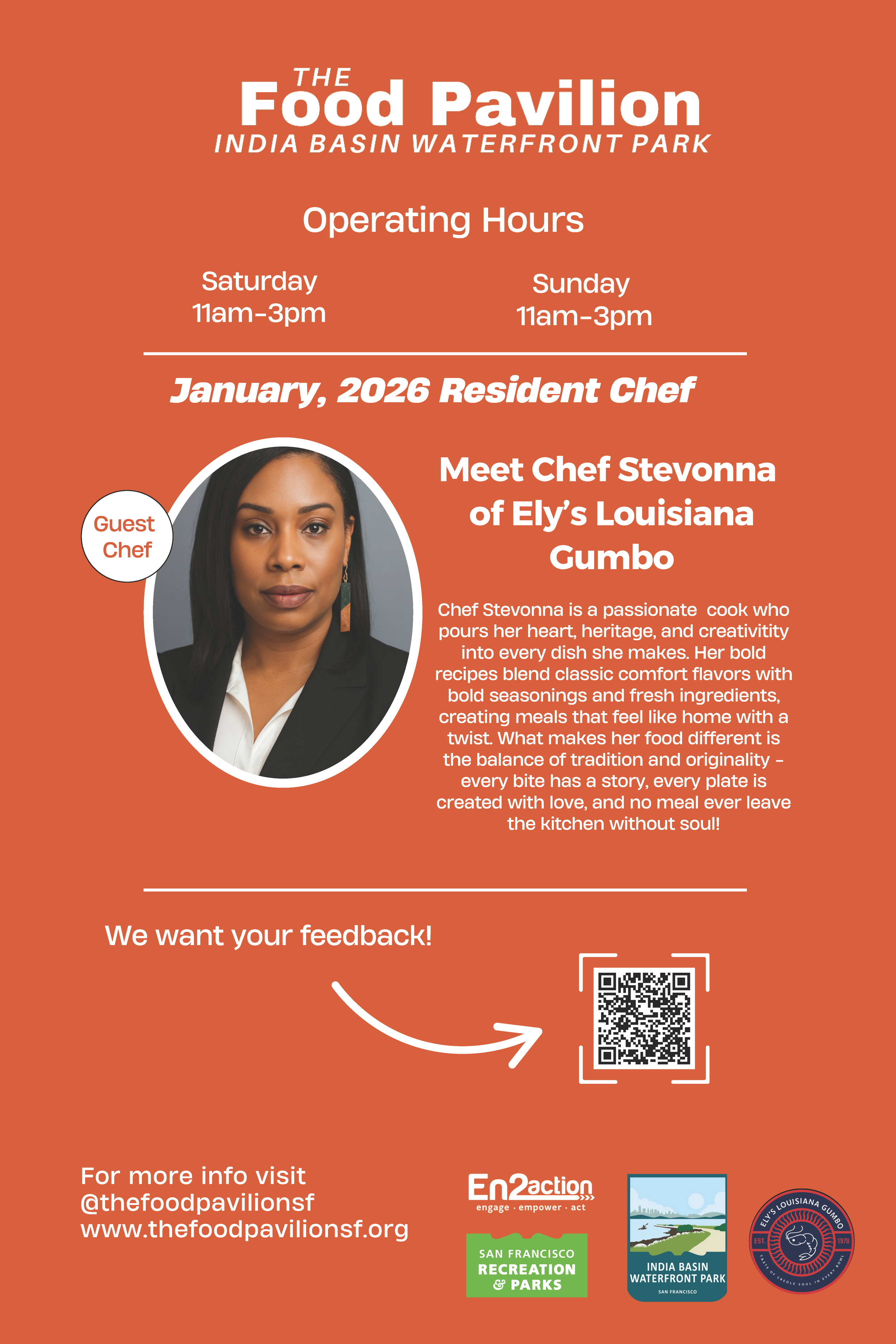 India Basin Food Pavilion Pop-Up Series in January: Chef Stevonna ...