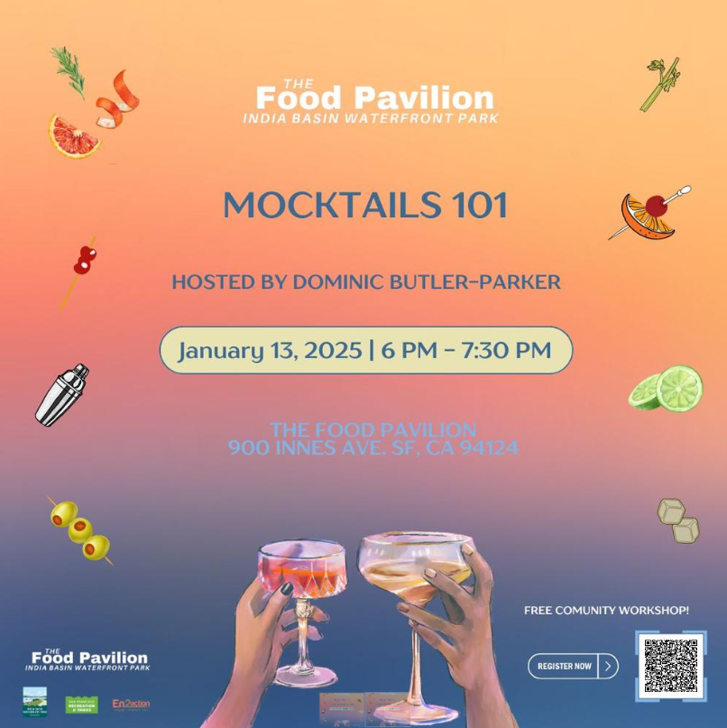 Mocktail 101 Workshop at the Food Pavilion — India Basin Waterfront Parks