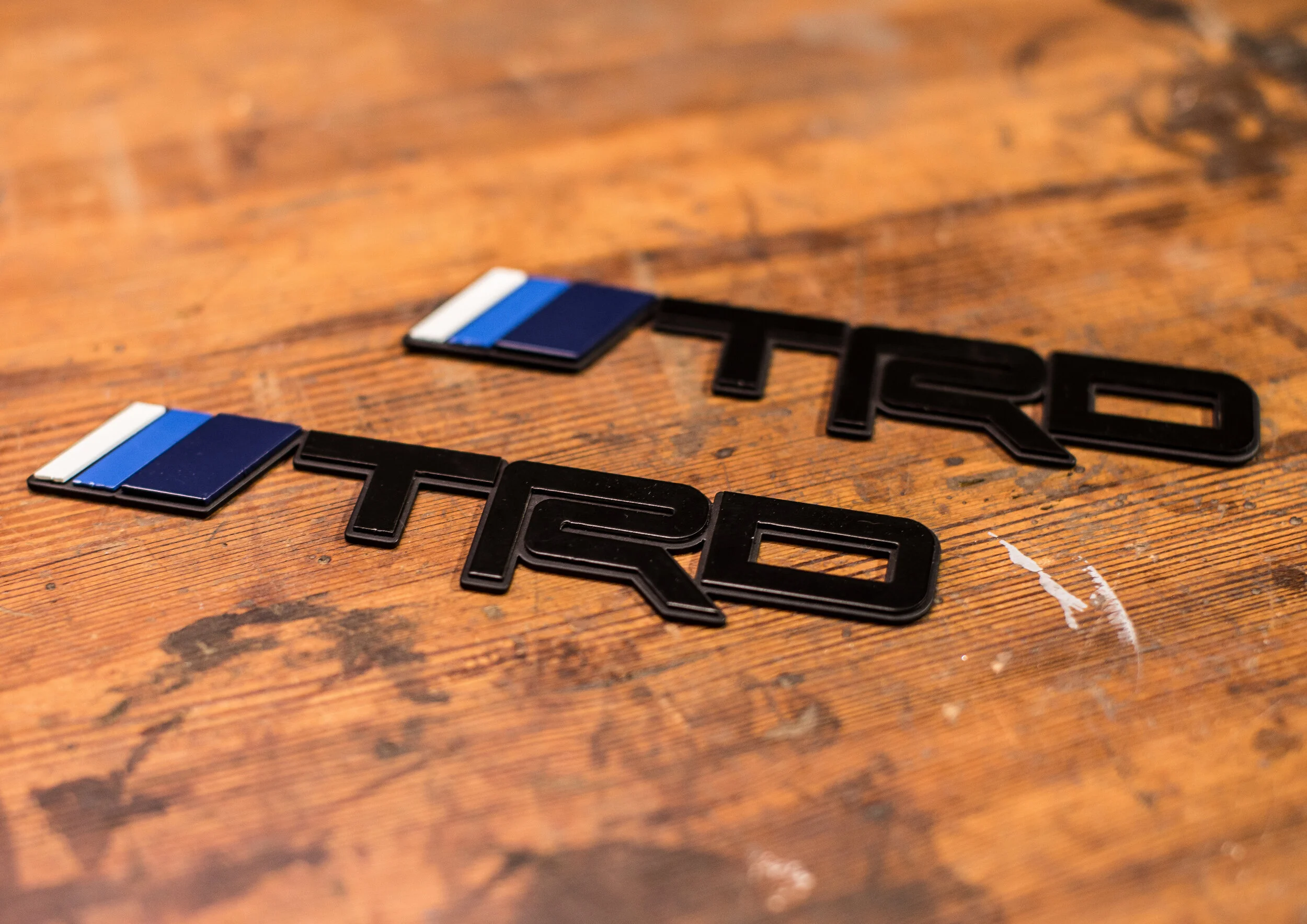 TRD Toyota 4Runner Badge Blue Edition - Stainless Steel — Kempter Kustoms
