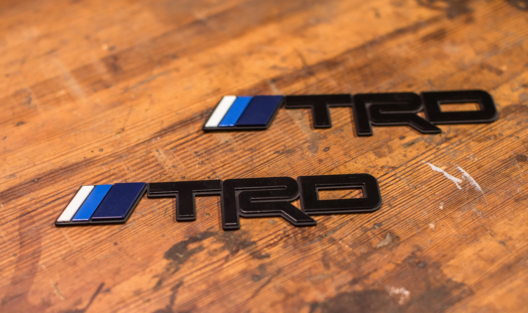 TRD Toyota 4Runner Badge Blue Edition - Stainless Steel — Kempter Kustoms