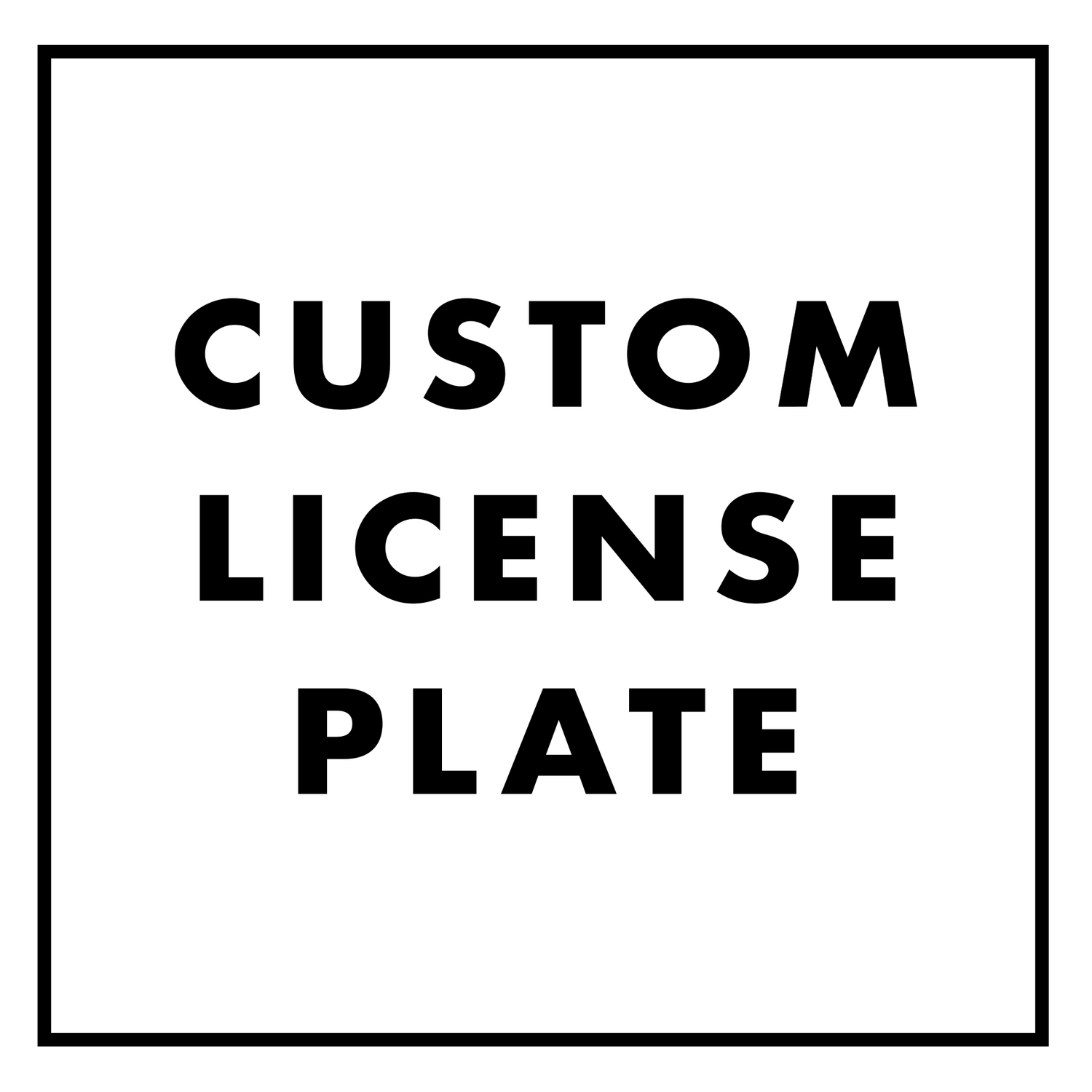 Custom License Plate — Kempter Kustoms