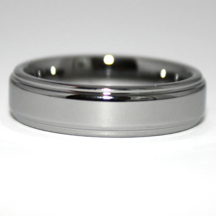 Polished Tungsten Ring Step by Prill Six — JKCRings.com Unique Mens ...