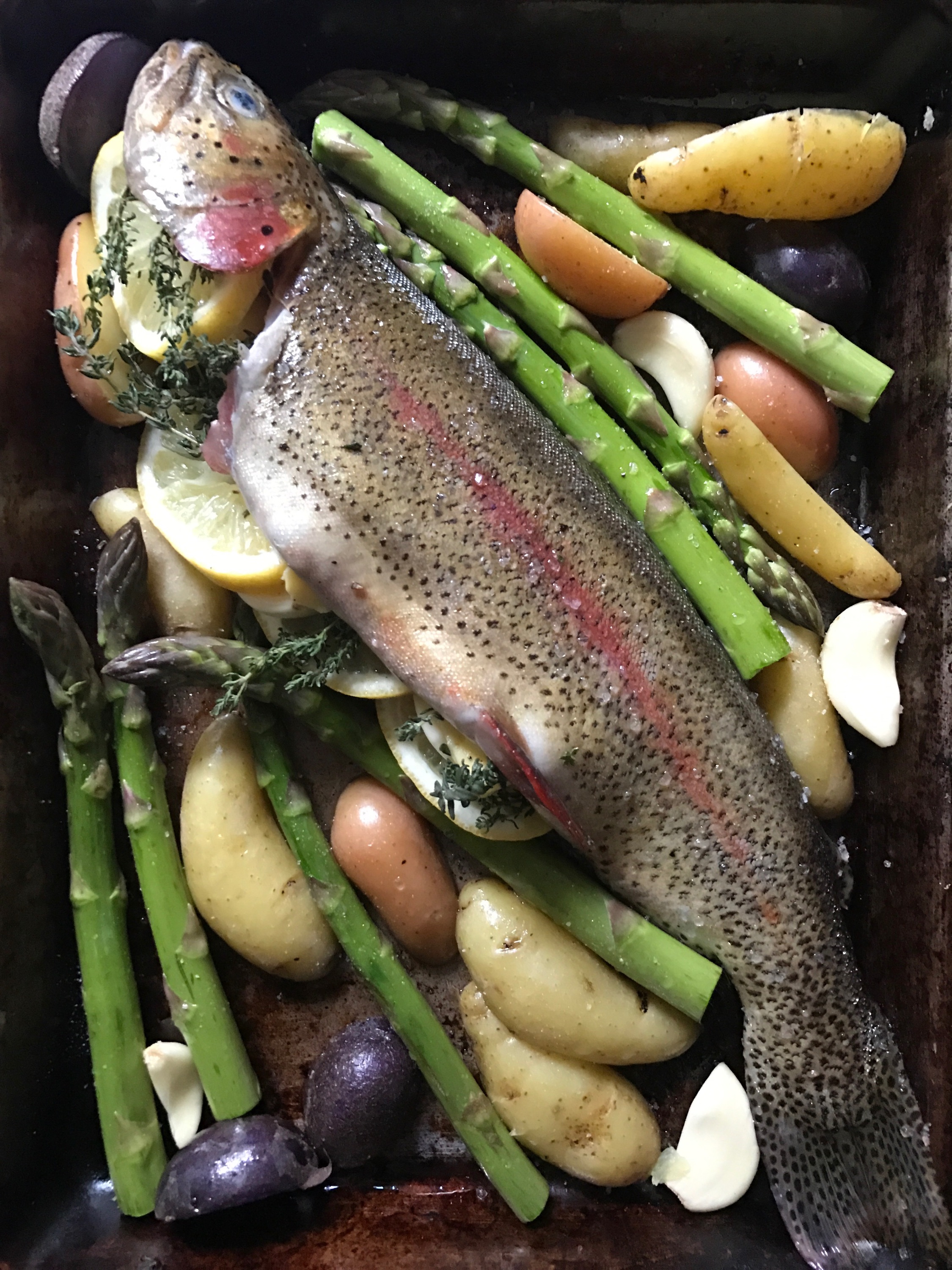 Dank Eats Recipe: Lemon & Thyme Whole Roasted Rainbow Trout With ...