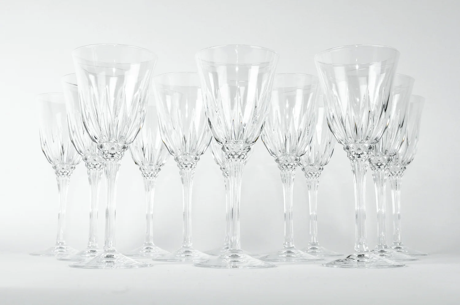 Antique Cut Glass Wine Glasses