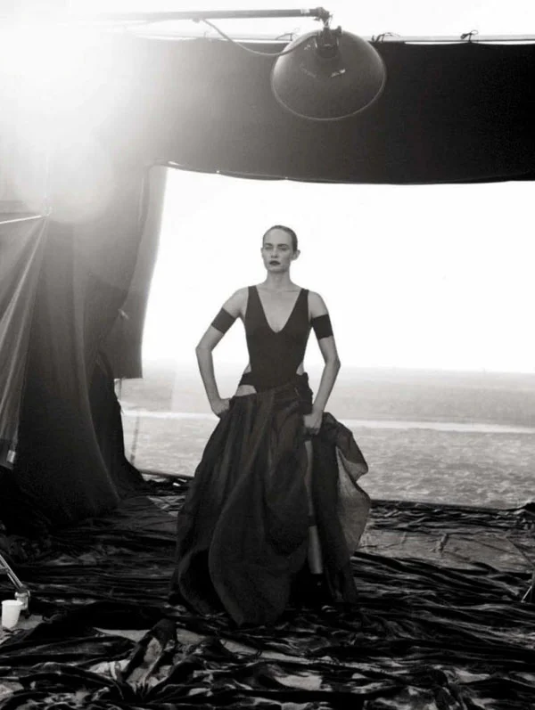Warrior Woman Amber Valletta in 'Deauville' by Peter Lindbergh for ...