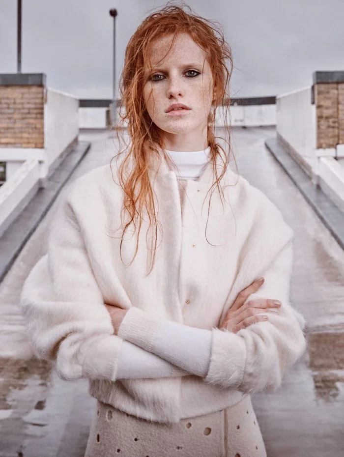 Magdalena Jasek Wears Winter Elegance In Michelangelo di Battista ...