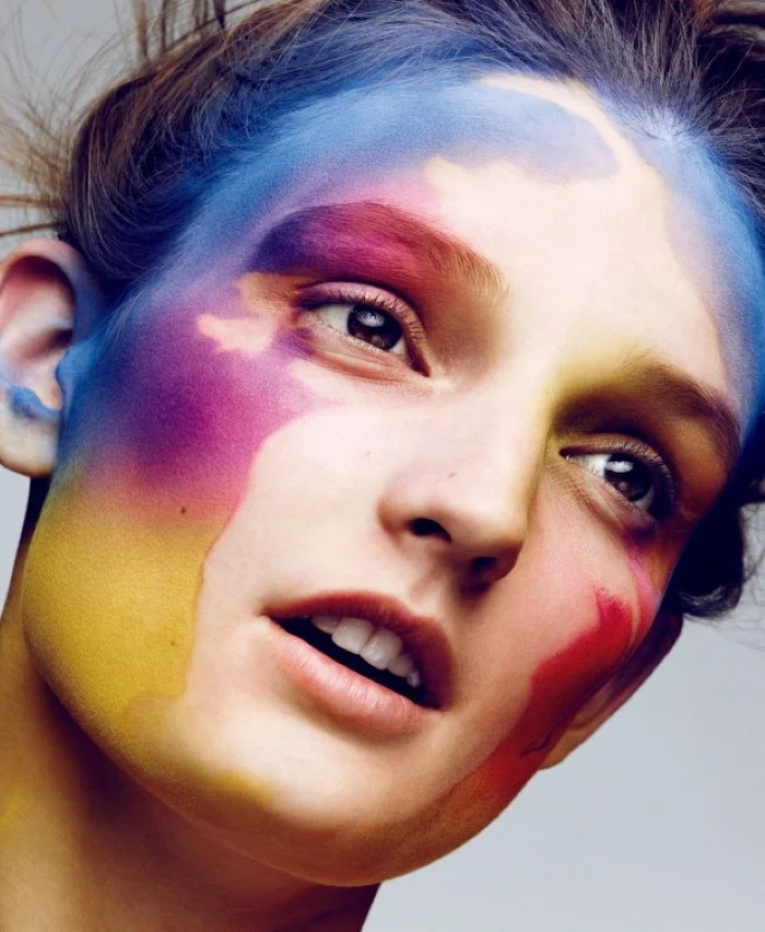 Violette Paints Julie Fleming In Ben Hassett Images For Vogue Japan ...