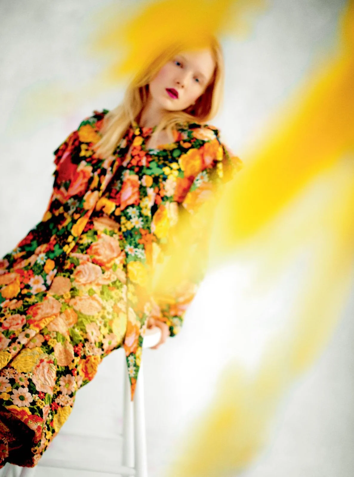 Maja Salamon Is Stylin' in 'Petal Power' by Serge Leblon for Harper's ...
