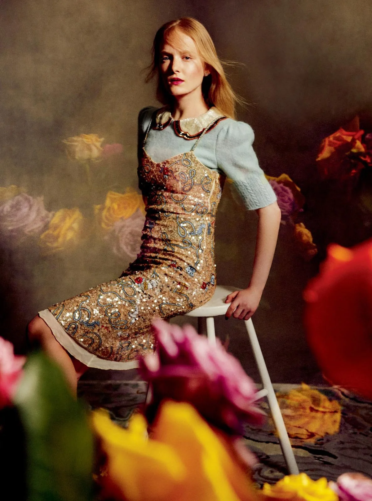 Maja Salamon Is Stylin' in 'Petal Power' by Serge Leblon for Harper's ...