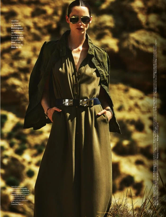 Carla Crombie Wears Battle-Ready Looks By Tomás de la Fuente For Mujer ...