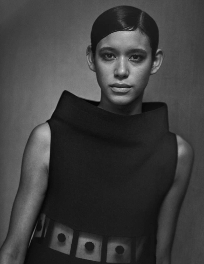 Dilone Wears Alaïa Lensed By Peter Lindbergh For Elle France December ...