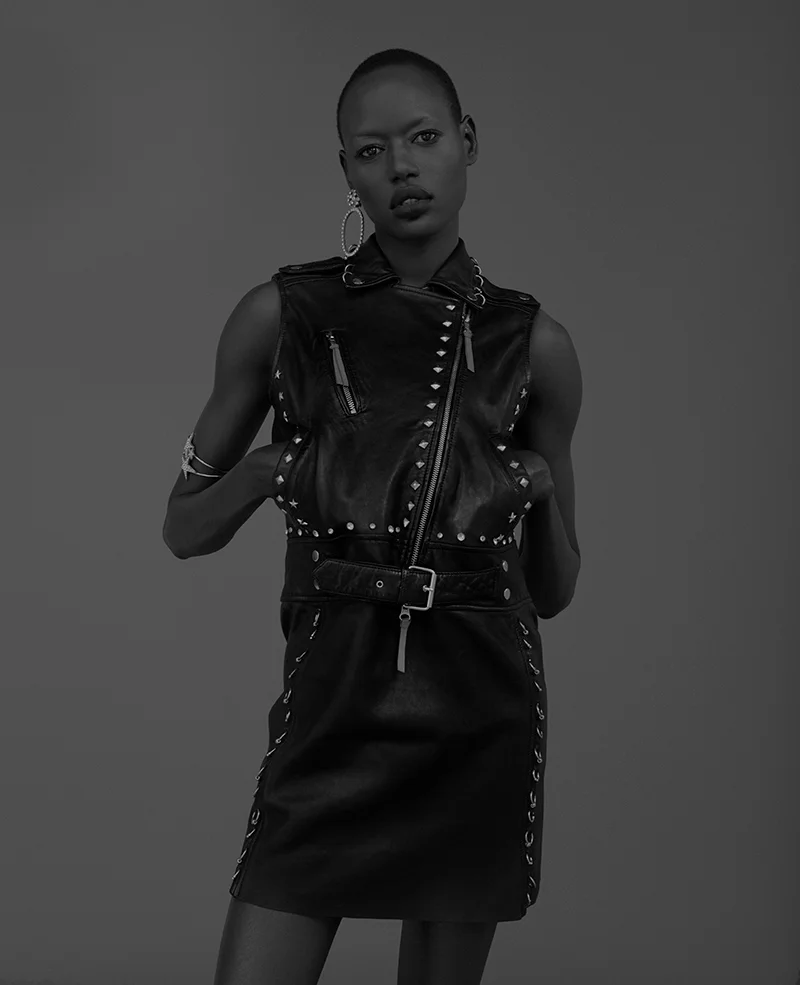 Ajak Deng Fronts 'Leather Forever' Lensed By Nicole Maria Winkler For V ...