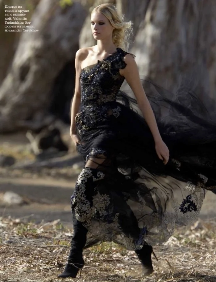 Charlene Högger Is Edgy Romantic In Hans Feurer Images For Elle Russia ...