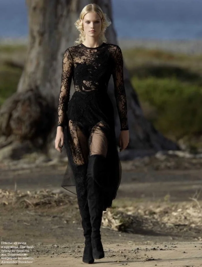 Charlene Högger Is Edgy Romantic In Hans Feurer Images For Elle Russia ...