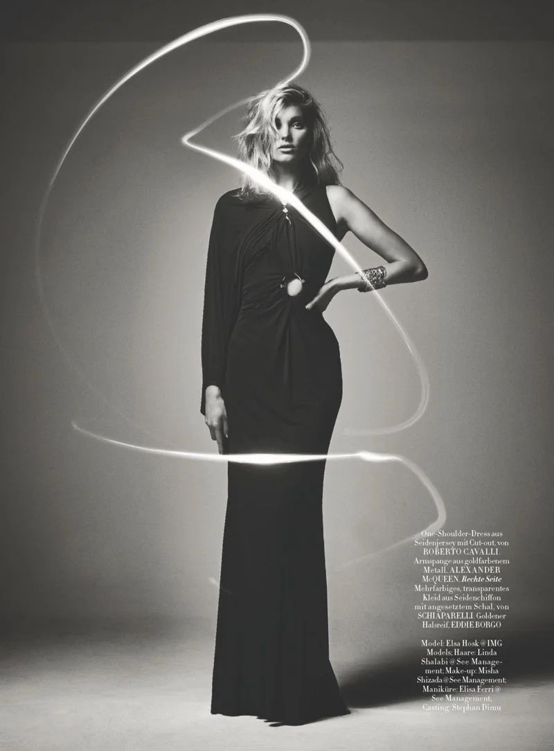 Elsa Hosk Wears Sensual Elegance In Regan Cameron Images For Harper's ...