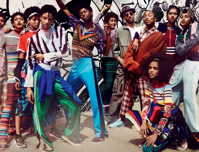Pharrell Williams All Stars Light Up Vogue US December 2017, Shot By ...