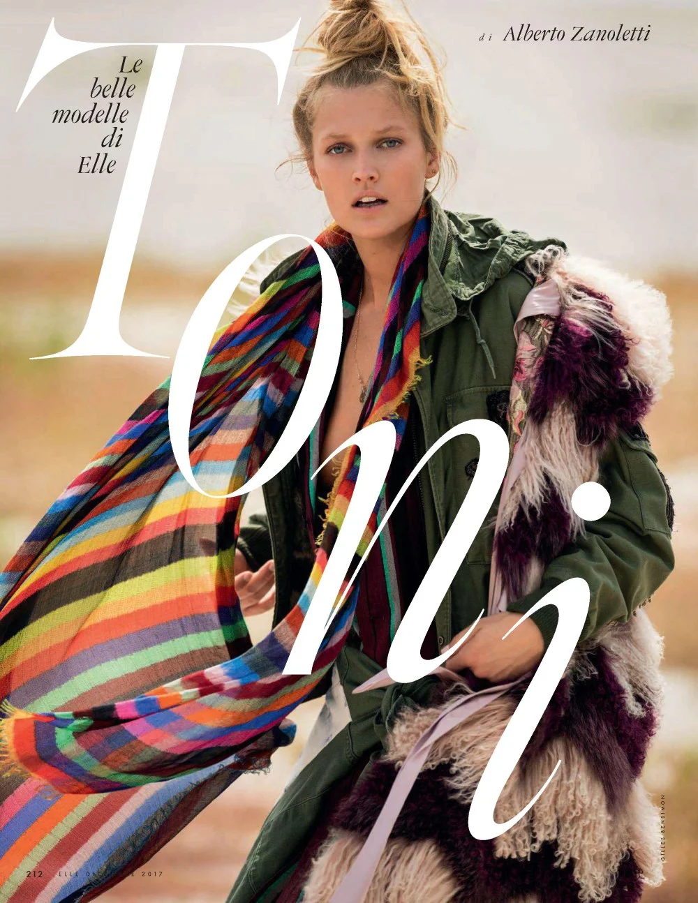 Toni Garrn Goes Edgy Boho In Gilles Bensimon Images For Elle Italia ...