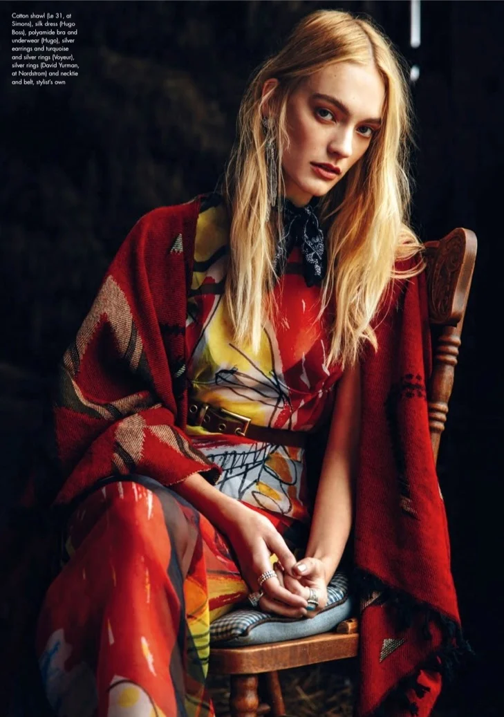 Norman Wong Captures Steph Smith In 'Hay Girl' For ELLE Canada January ...