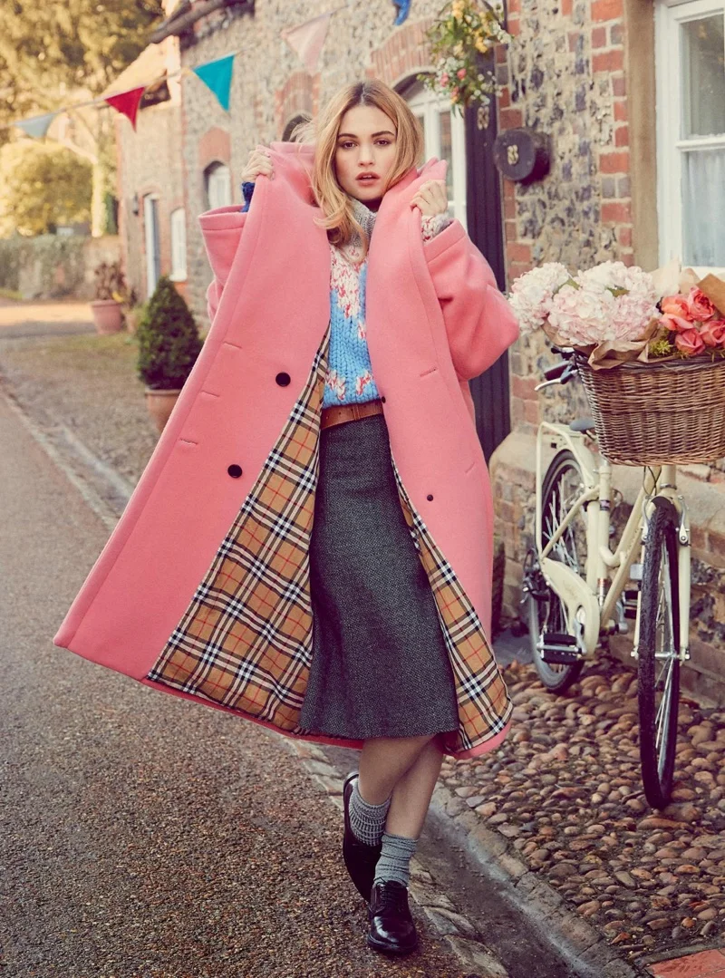 Lily James Is Garden Variety Brit In Richard Phibbs Images For Harper's ...
