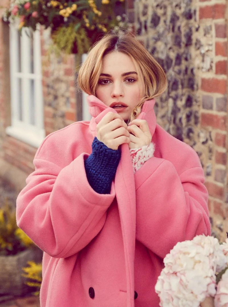 Lily James Is Garden Variety Brit, by Richard Phibbs in Harper's Bazaar ...