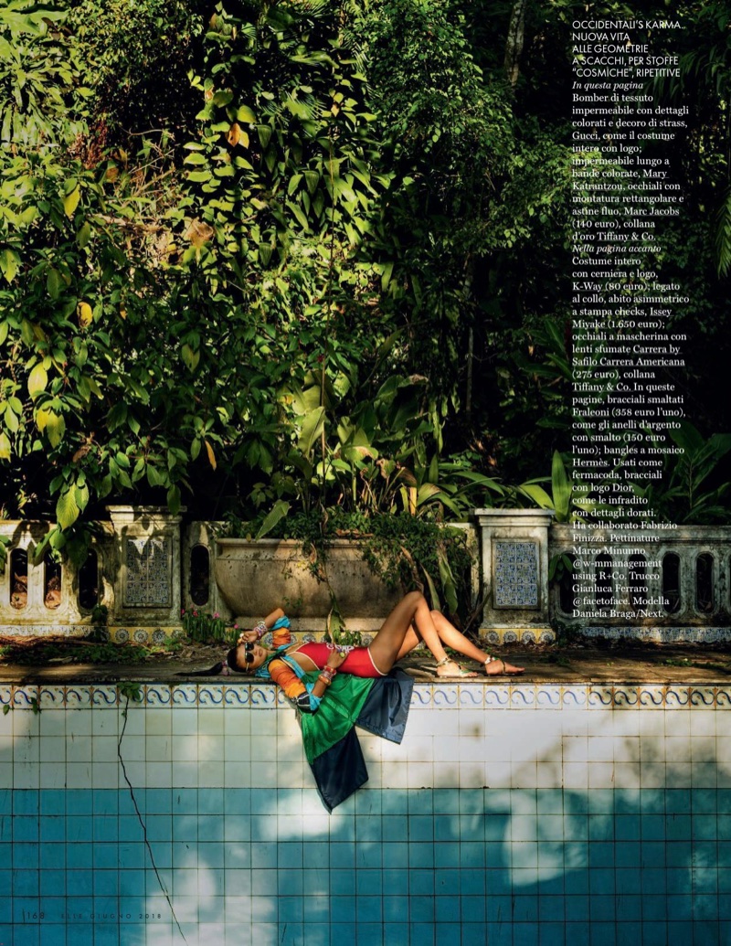 Gilles Bensimon Flashes A Bold Daniela Braga For ELLE Italy June 2018 ...