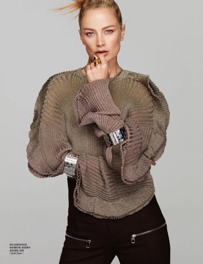 Carolyn Murphy Poses In Edgy Sporty Elegance Lensed By Yuan Gui Mei For ...