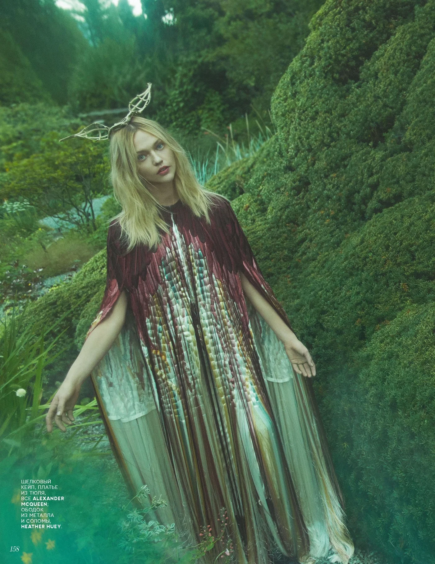 Emma Summerton Captures Sasha Pivovarova In Floral Romance For Vogue ...