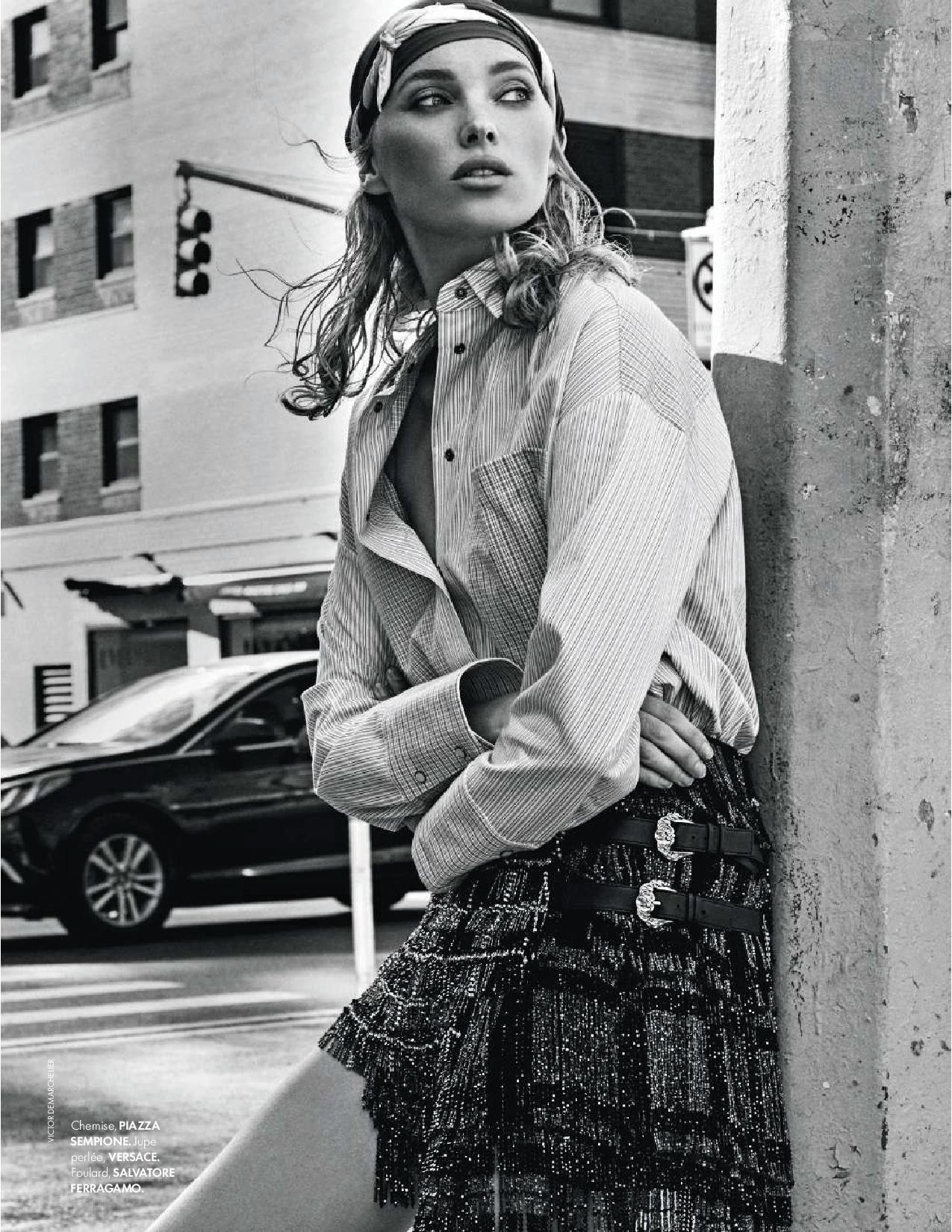 Elsa Hosk Wears Chic Essentials By Victor Demarchelier For ELLE France ...